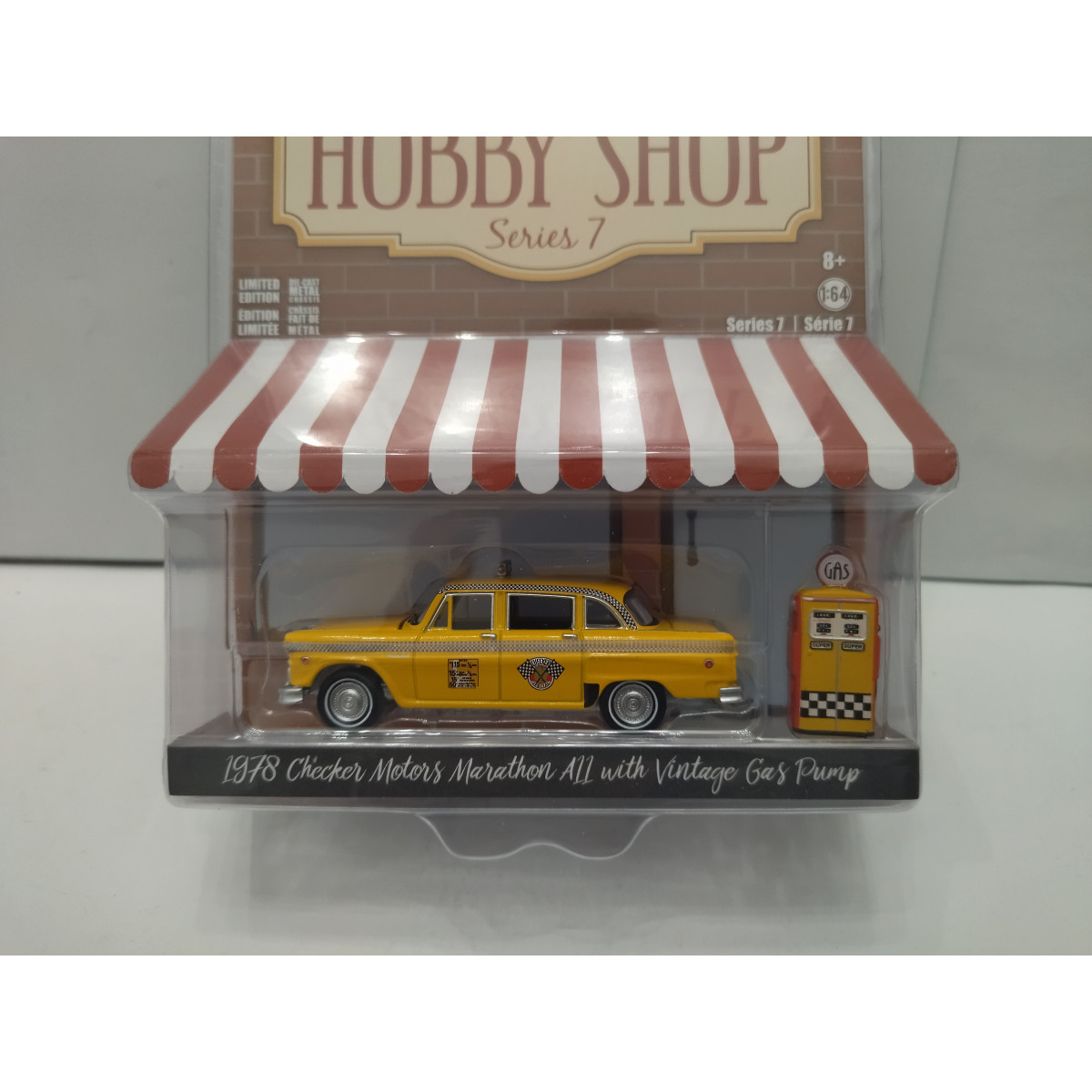 CHECKER A11 MARATHON TAXI NY W/GAS PUMP HOBBY SHOP 1:64 GREENLIGHT ...