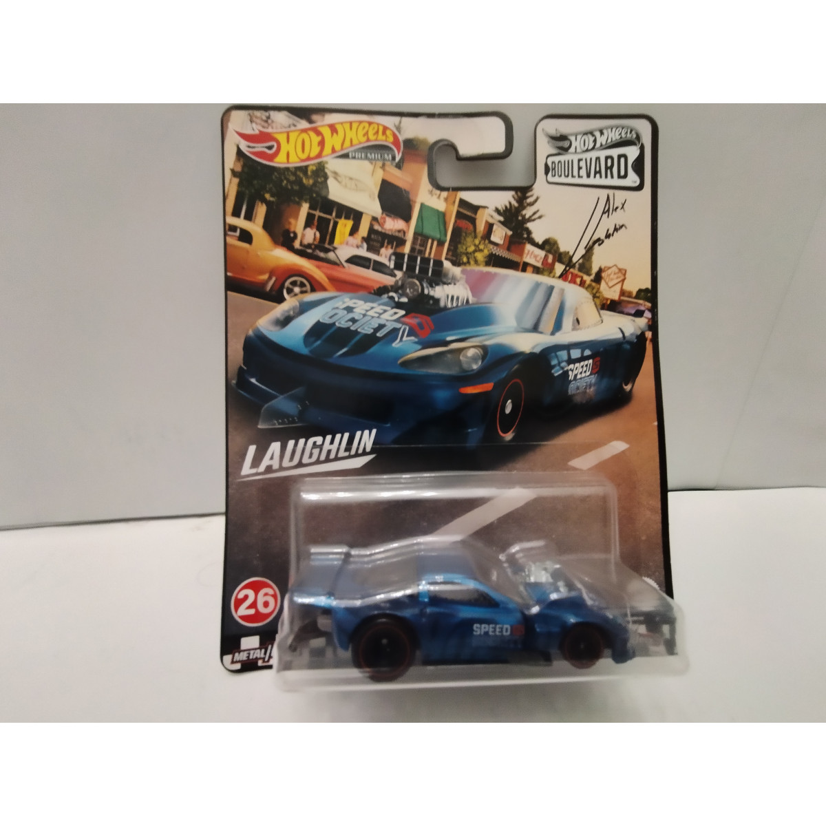 CHEVROLET CORVETTE Z06 DRAG RACER LAUGHLIN 26 BOULEVARD 1:64 HOT WHEELS PREMIUM - BCN STOCK CARS
