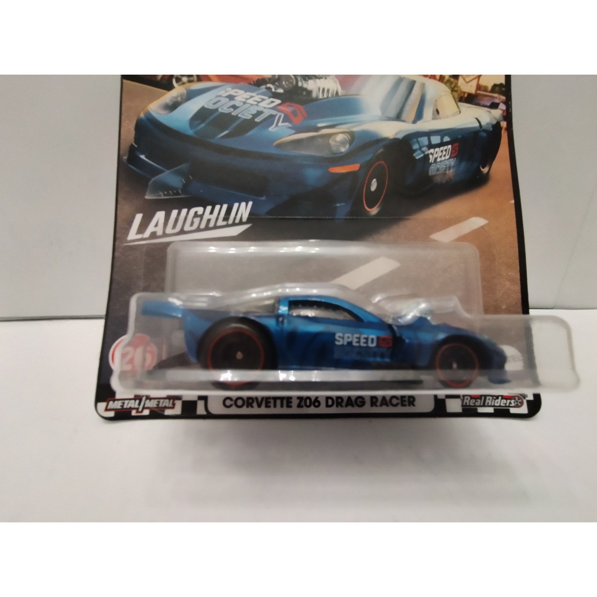 CHEVROLET CORVETTE Z06 DRAG RACER LAUGHLIN 26 BOULEVARD 1:64 HOT WHEELS PREMIUM - BCN STOCK CARS
