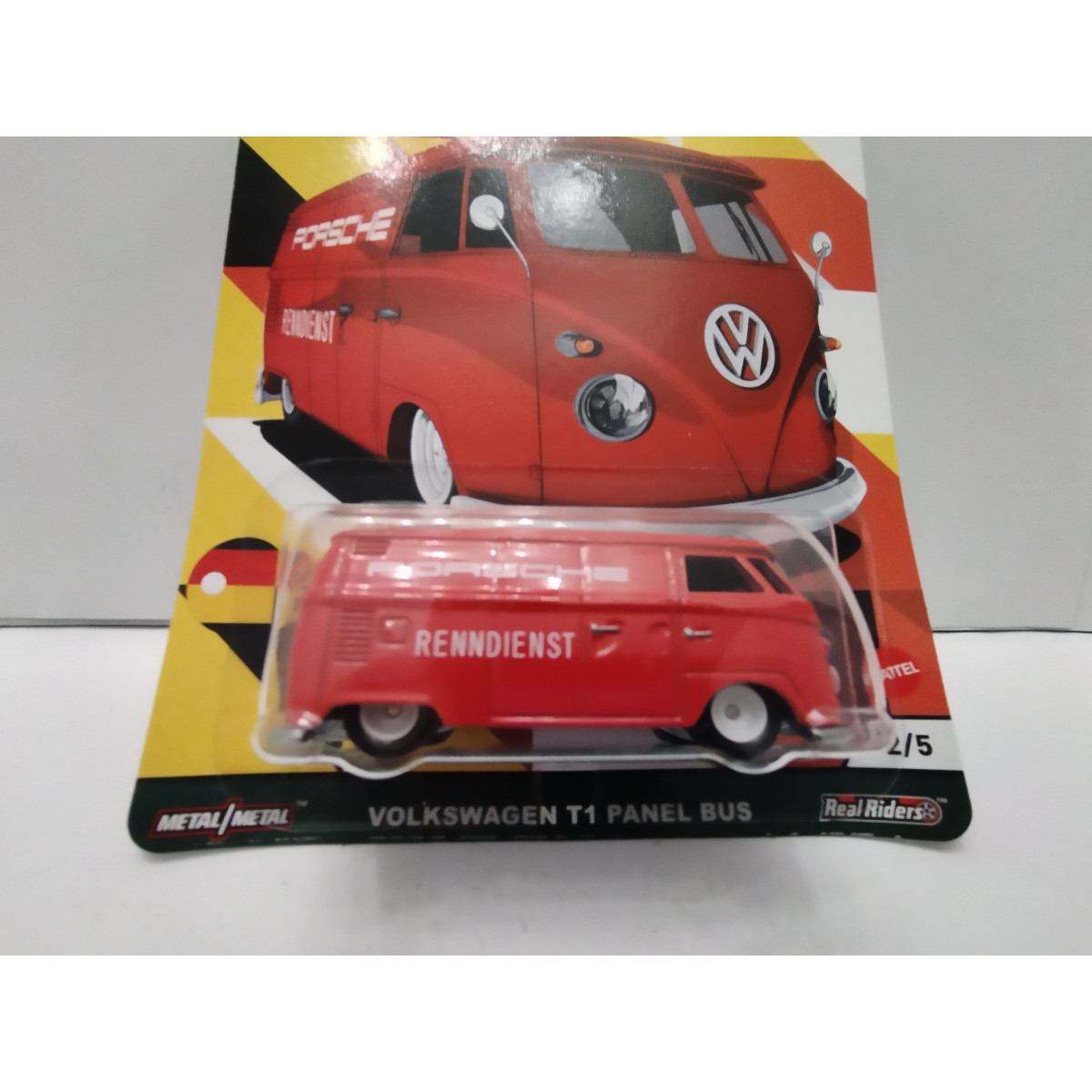 VOLKSWAGEN T1 PANEL BUS RENNDIEST 2/5 DEUTSCHLAND DESIGN 1:64 HOT ...