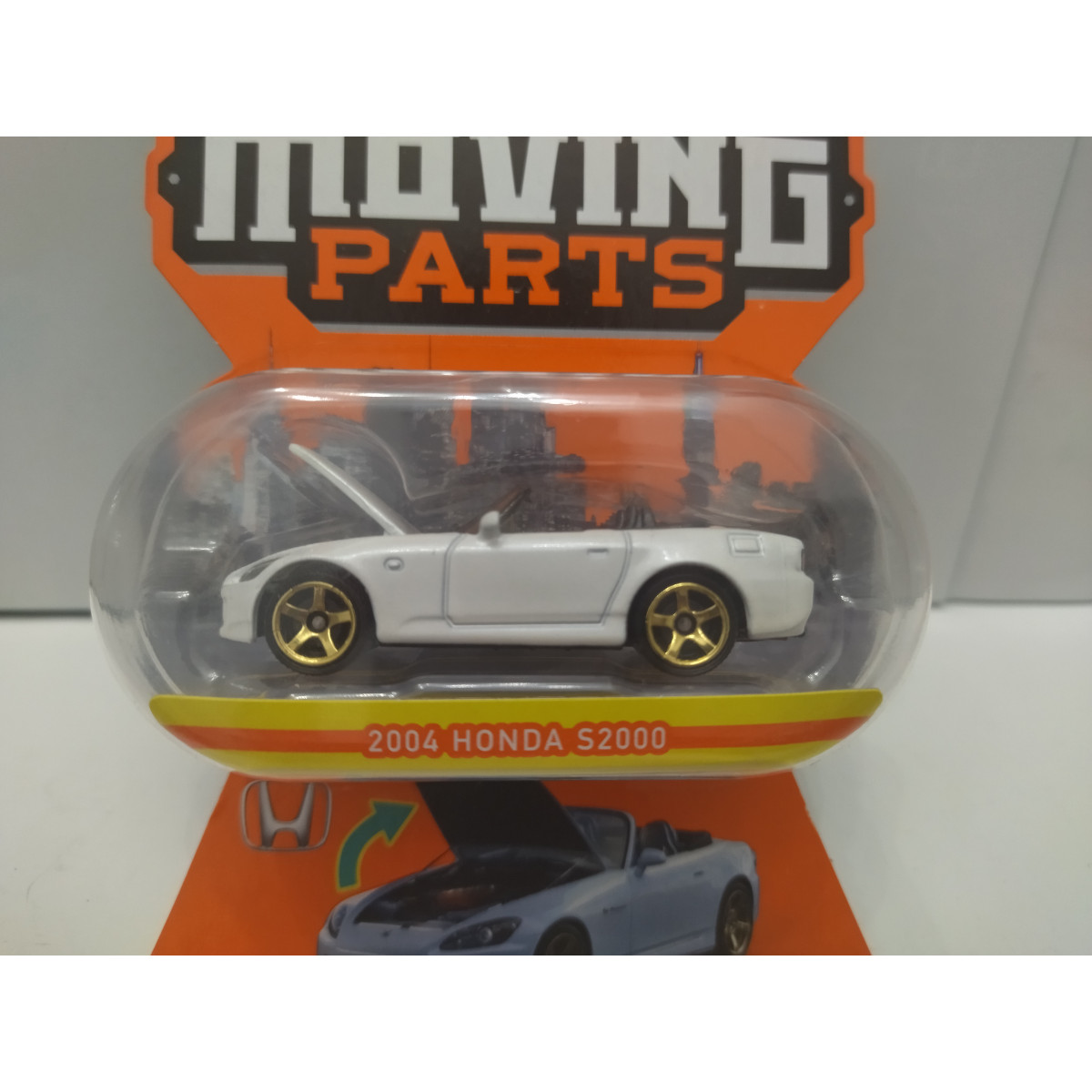 HONDA S2000 2004 OPEN WHITE MOVING PARTS 1:64 MATCHBOX - BCN STOCK CARS