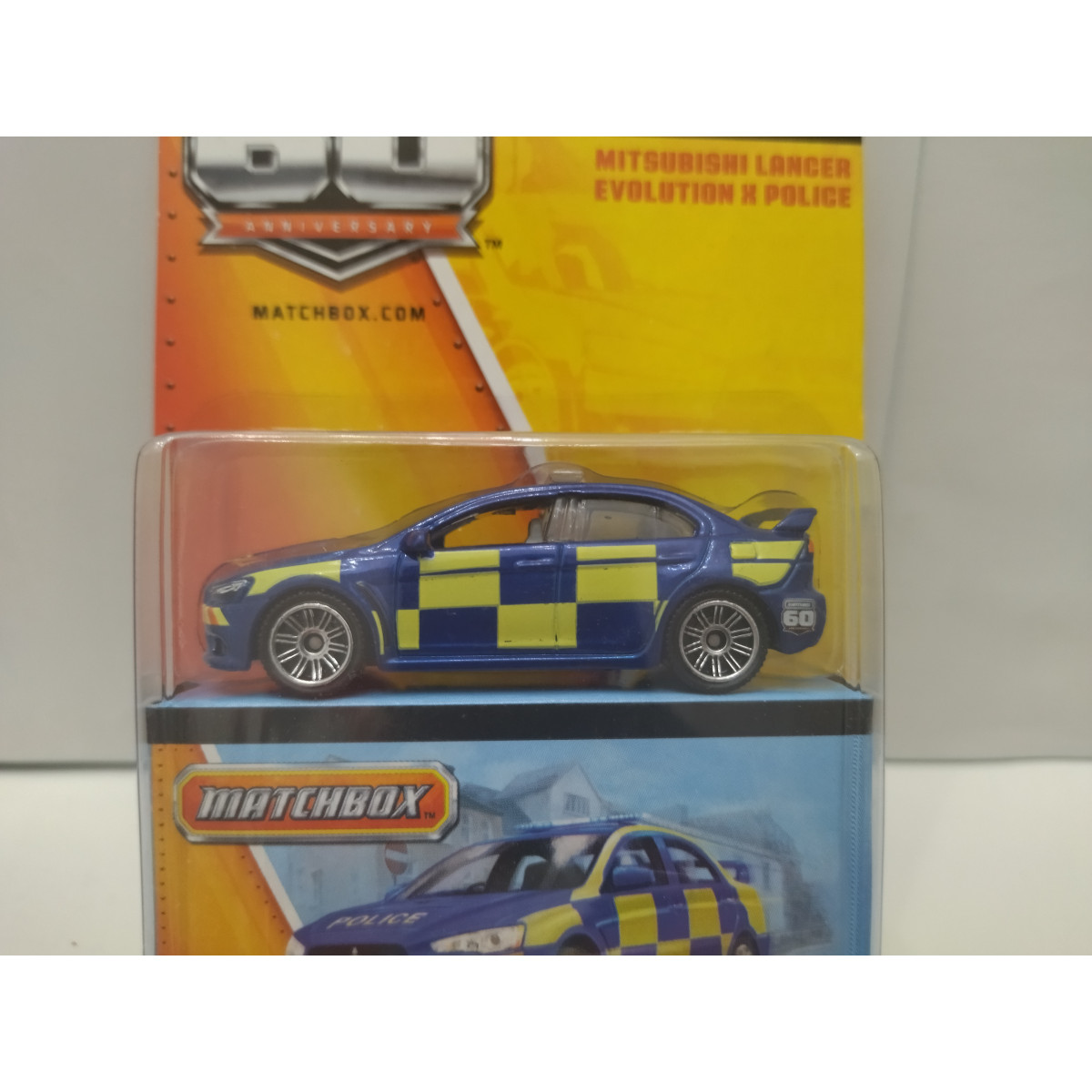 MITSUBISHI LANCER EVO X POLICE 02 60th ANNIVERSARY 1:64 MATCHBOX - BCN ...