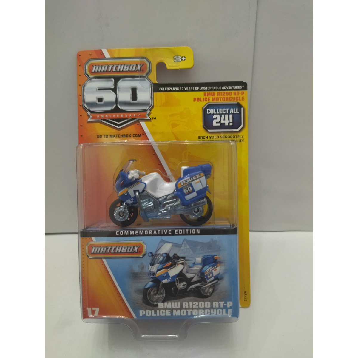 BMW R1200 RT-P POLICE MOTORCYCLE 17 60th ANNIVERSARY 1:64 MATCHBOX ...