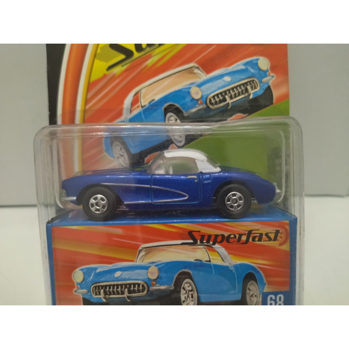 CHEVROLET CORVETTE C1 1957 BLUE 35th ANNIVERSARY SUPERFAST 68 1:64 ...