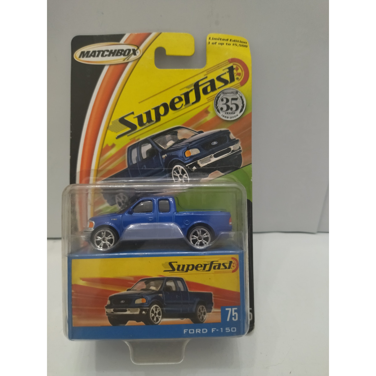 FORD F-150 BLUE 35th ANNIVERSARY SUPERFAST 73 1:64 MATCHBOX - BCN STOCK ...