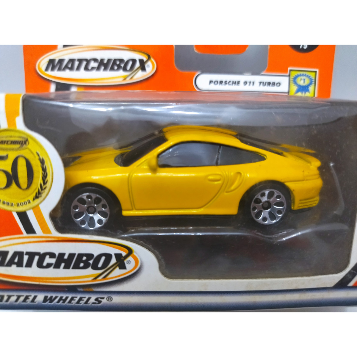 PORSCHE 911 TURBO YELLOW 50th ANNIVERSARY 69/75 1:64 MATCHBOX BOX USADA ...