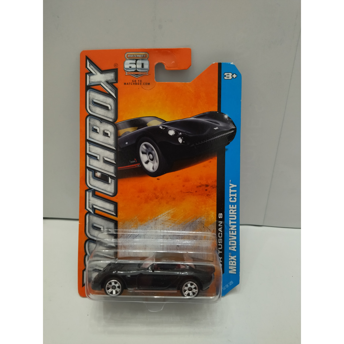 TVR TUSCAN S BLACK 60th ANNIVERSARY 1:64 MATCHBOX - BCN STOCK CARS