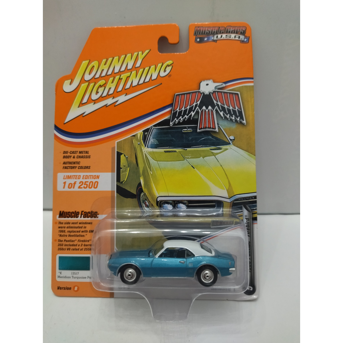 PONTIAC FIREBIRD 1968 MERIDIAN TURQUOISE MUSCLE CARS USA 1:64 JOHNNY ...