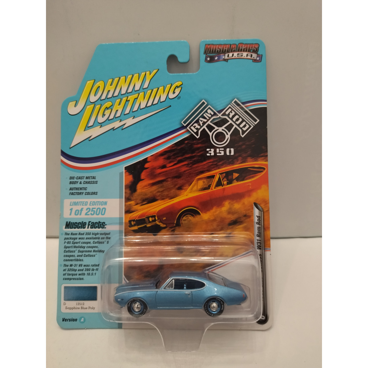 OLDSMOBILE CUTLASS W31 1968 RAM ROD BLUE MUSCLE CARS USA 1:64 JOHNNY ...