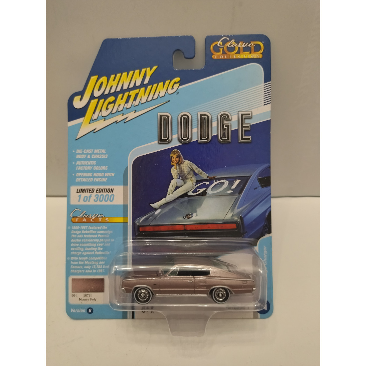 DODGE CHARGER 1967 MAUVE POLY CLASSIC GOLD 1:64 JOHNNY LIGHTNING - BCN ...