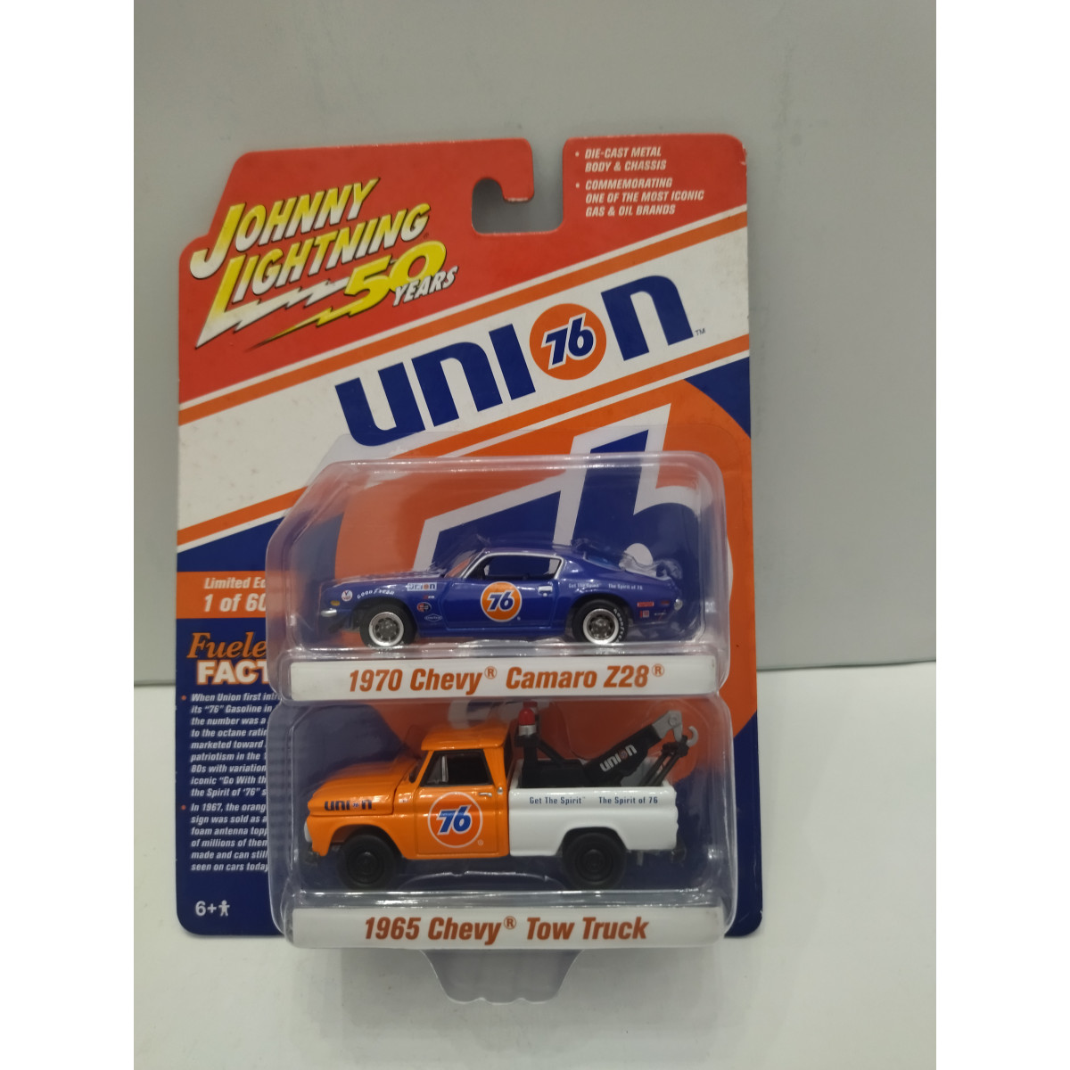 CHEVROLET CAMARO 1970 Z28 & TOW TRUCK 1965 UNION 76 1:64 JOHNNY ...