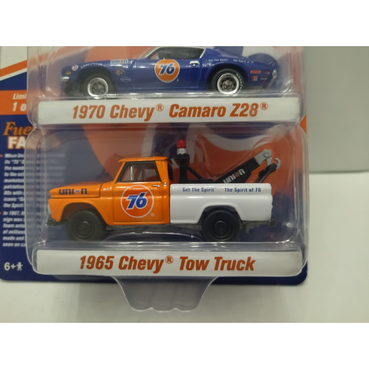 CHEVROLET CAMARO 1970 Z28 & TOW TRUCK 1965 UNION 76 1:64 JOHNNY ...