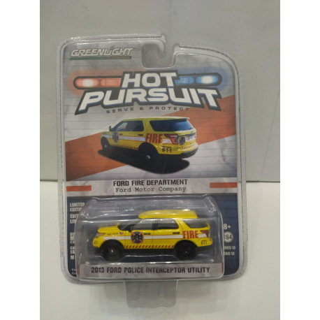 FORD INTERCEPTOR UTILITY 2013 FORD FIRE DEPARTAMENT 1:64 GREENLIGHT ...