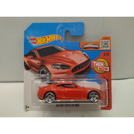ASTON MARTIN DBS RED 1:64 HOT WHEELS CARTON MAL ESTADO/CARD DAMAGED ...