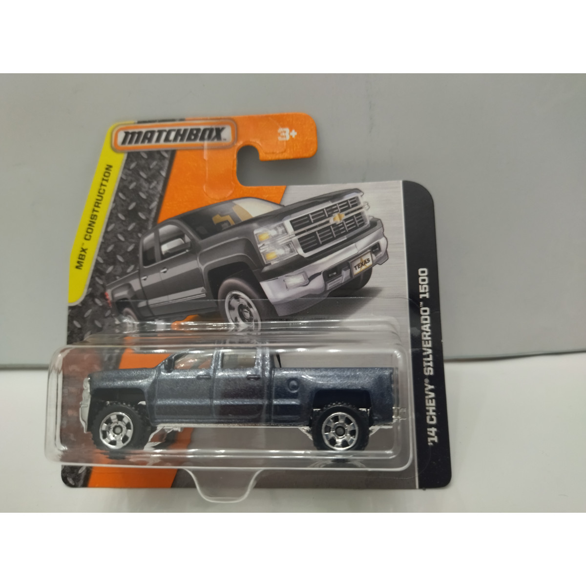 CHEVROLET SILVERADO 1500 2014 GREY 1:64 MATCHBOX - BCN STOCK CARS
