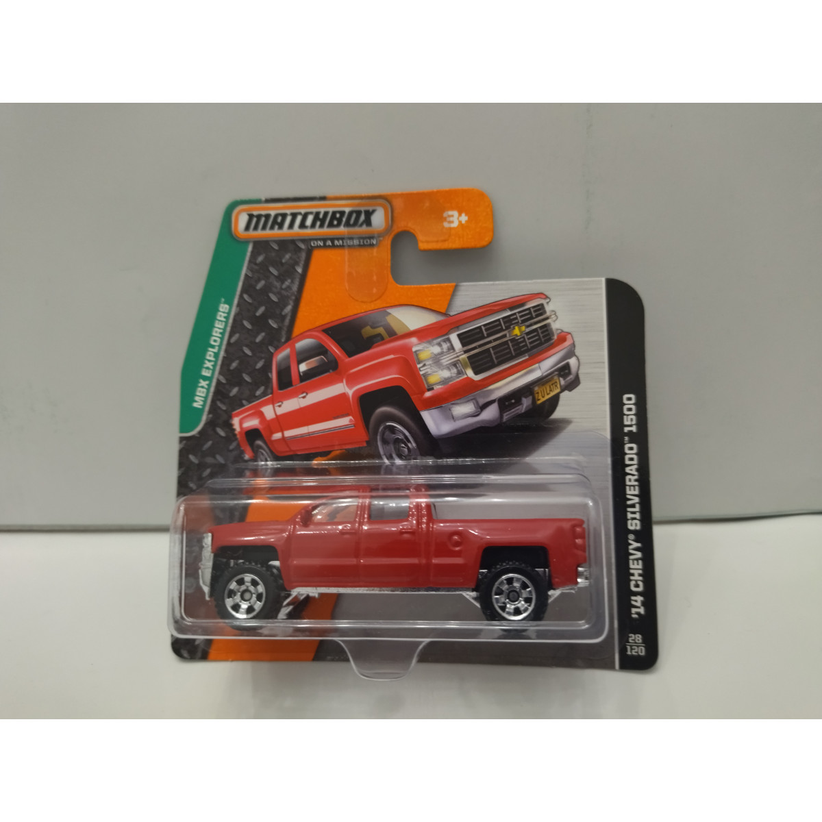 CHEVROLET SILVERADO 1500 2014 RED 1:64 MATCHBOX - BCN STOCK CARS
