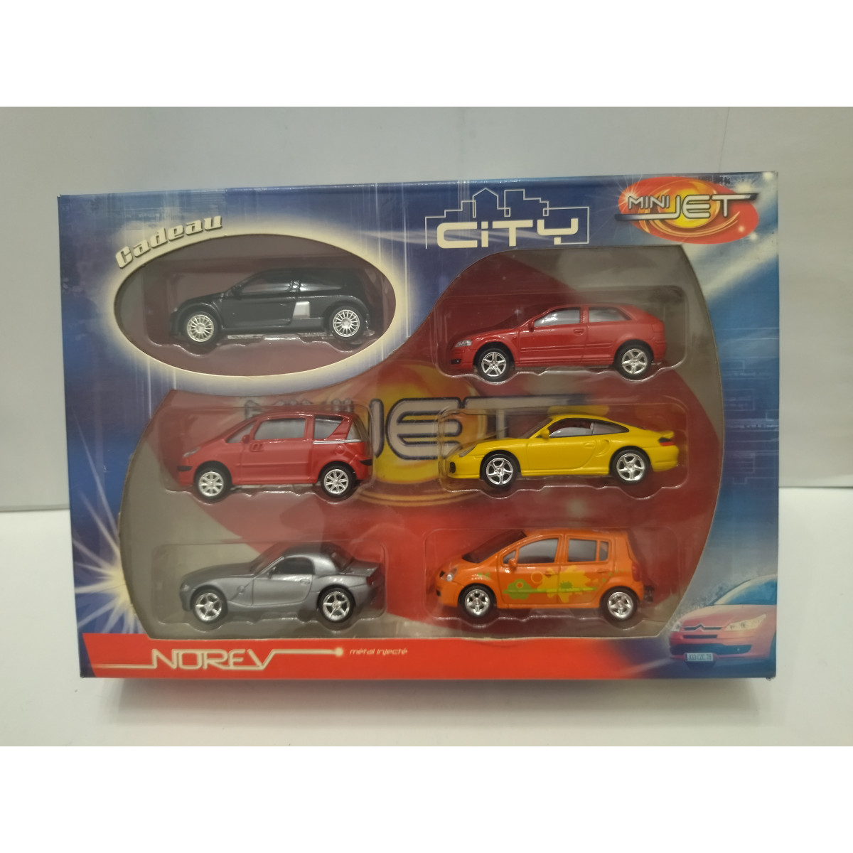 PACK CITY MINIJET 6 CARS BMW/PORSCHE/AUDI apx 1:64 NOREV 3 INCHES (7 ...