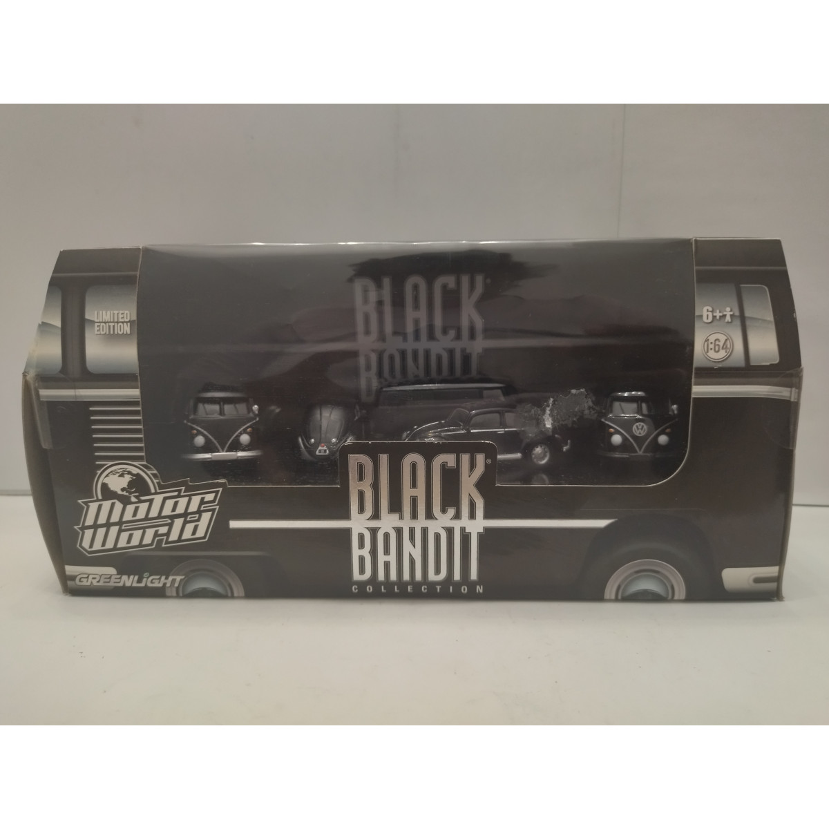 VOLKSWAGEN T1 & BEETLE BLACK BANDIT MOTOR WORLD SET 5 CARS 1:64 ...