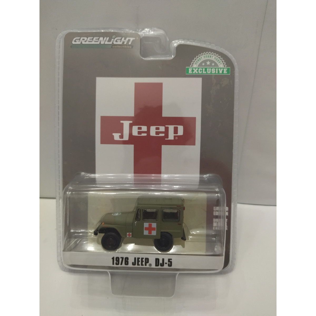 JEEP DJ-5 1976 RED CROSS MILITARY 1:64 GREENLIGHT - BCN STOCK CARS