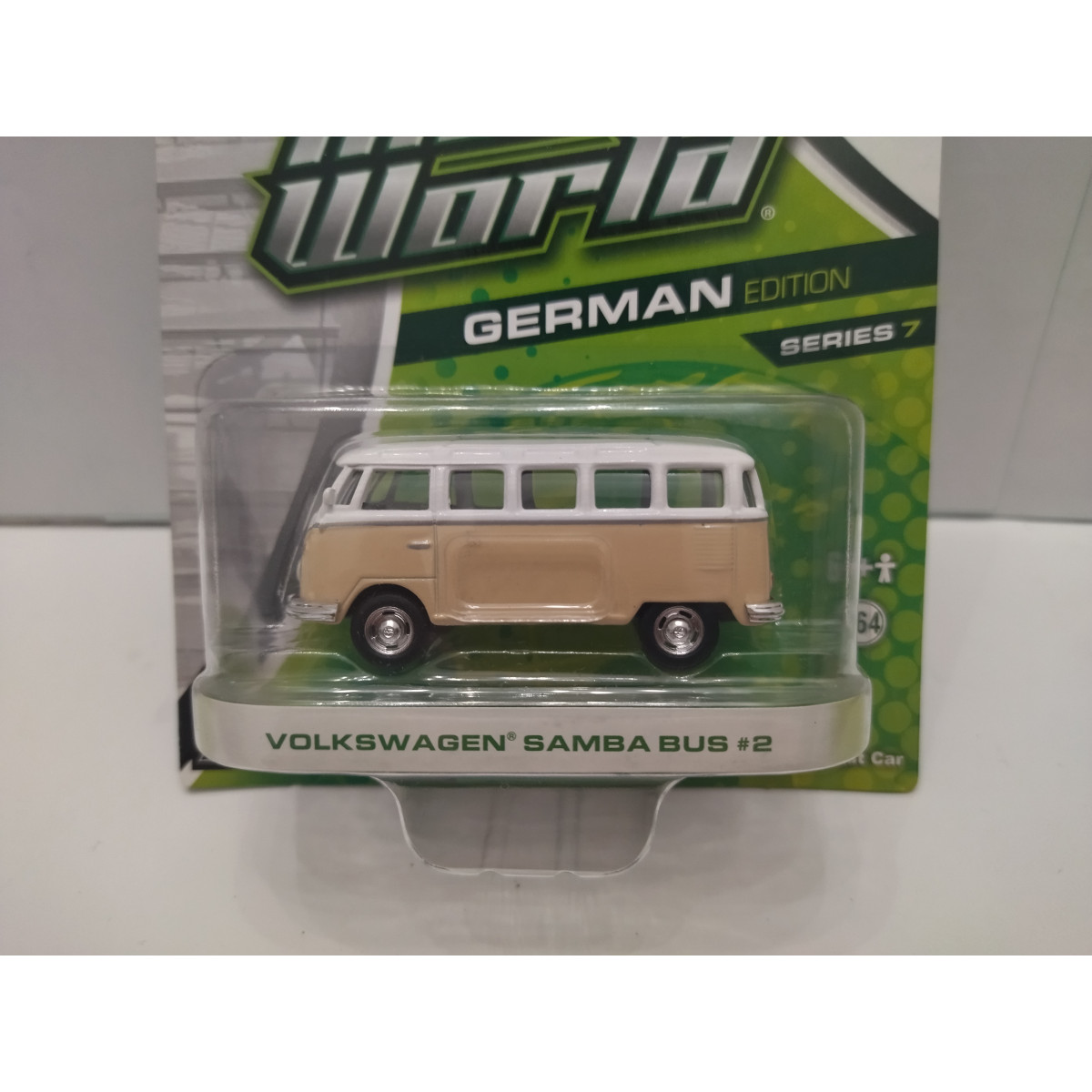 VOLKSWAGEN T1 SAMBA BUS BEIGE GERMAN EDITION MOTOR WORLD S7 1:64 ...