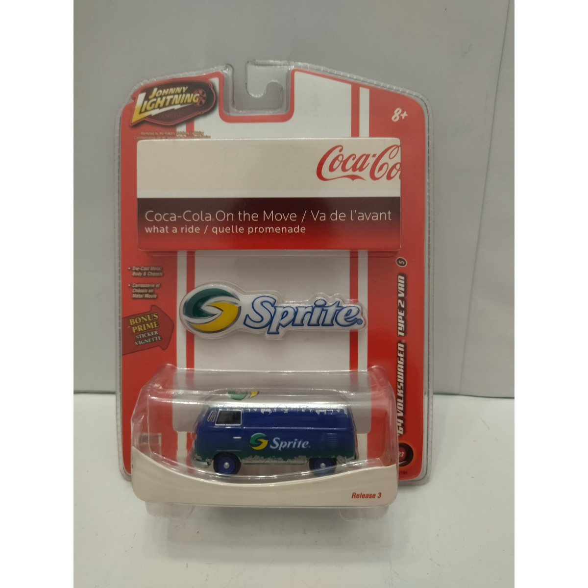 VOLKSWAGEN T1 1964 SPRITE VAN COCA-COLA SPORTS CARS 1:64 JOHNNY ...