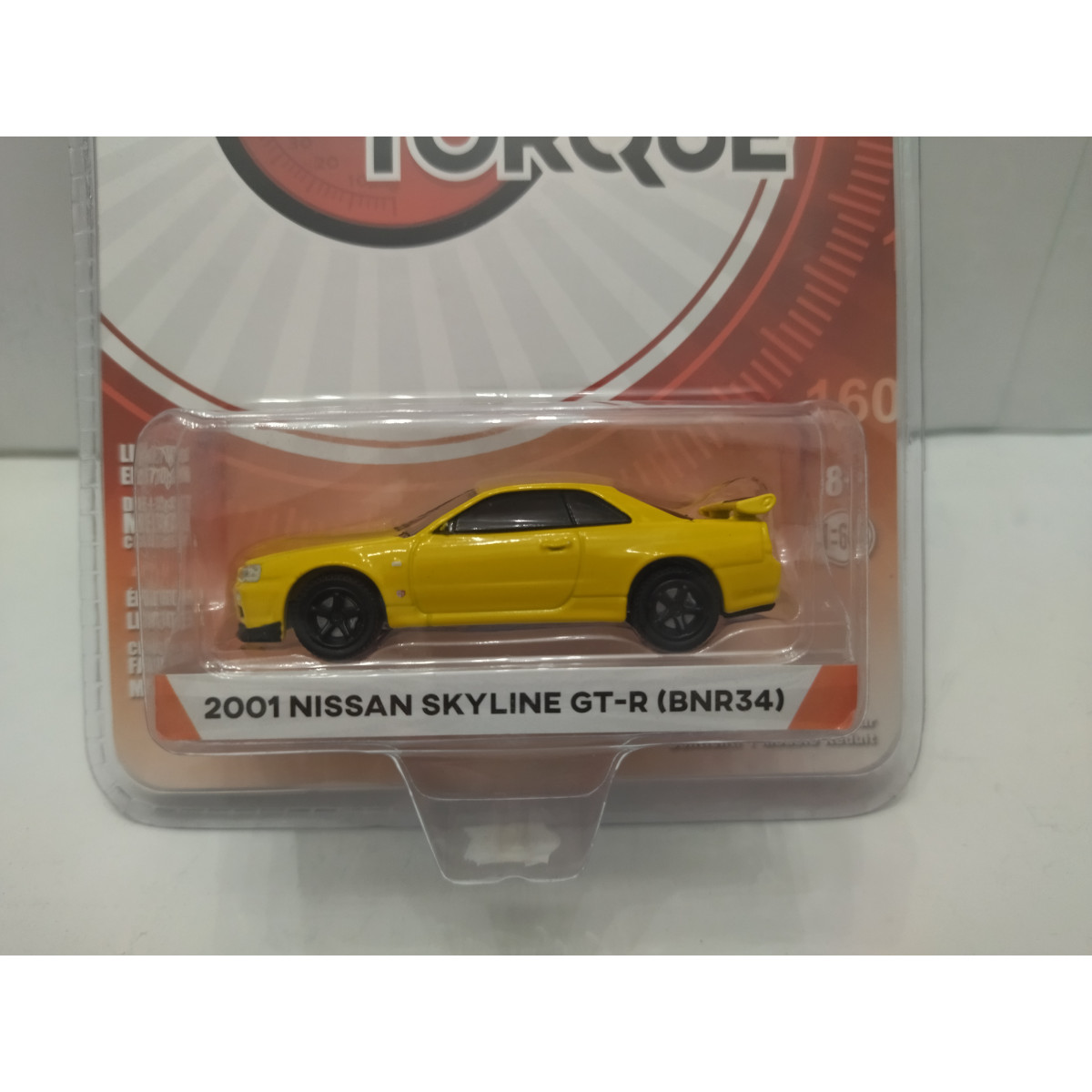 NISSAN SKYLINE 2001 GT-R BNR34 YELLOW TOKYO TORQUE 1:64 GREENLIGHT ...