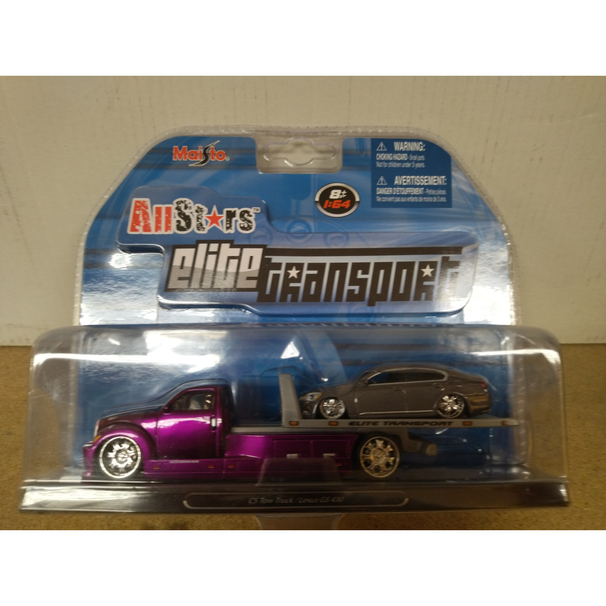 LEXUS GS 430 + CS TOW TRUCK 1:64 MAISTO ELITE TRANSPORT - BCN STOCK CARS