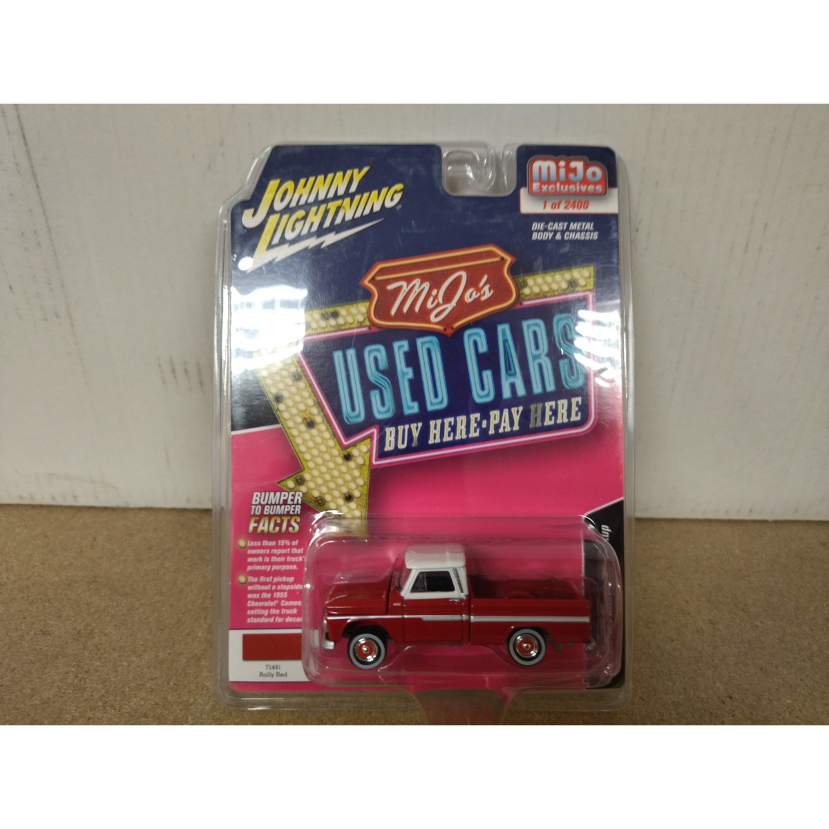 CHEVROLET PICKUP 1965 RALLY RED USED CARS MIJO´S 1:64 JOHNNY LIGHTNING ...