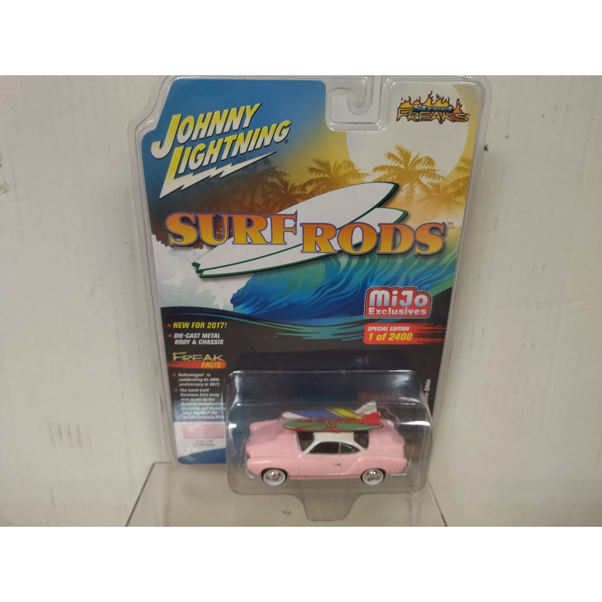 VOLKSWAGEN KARMANN GHIA 1964 SURF RODS MIJO 1:64 JOHNNY LIGHTNING - BCN STOCK CARS