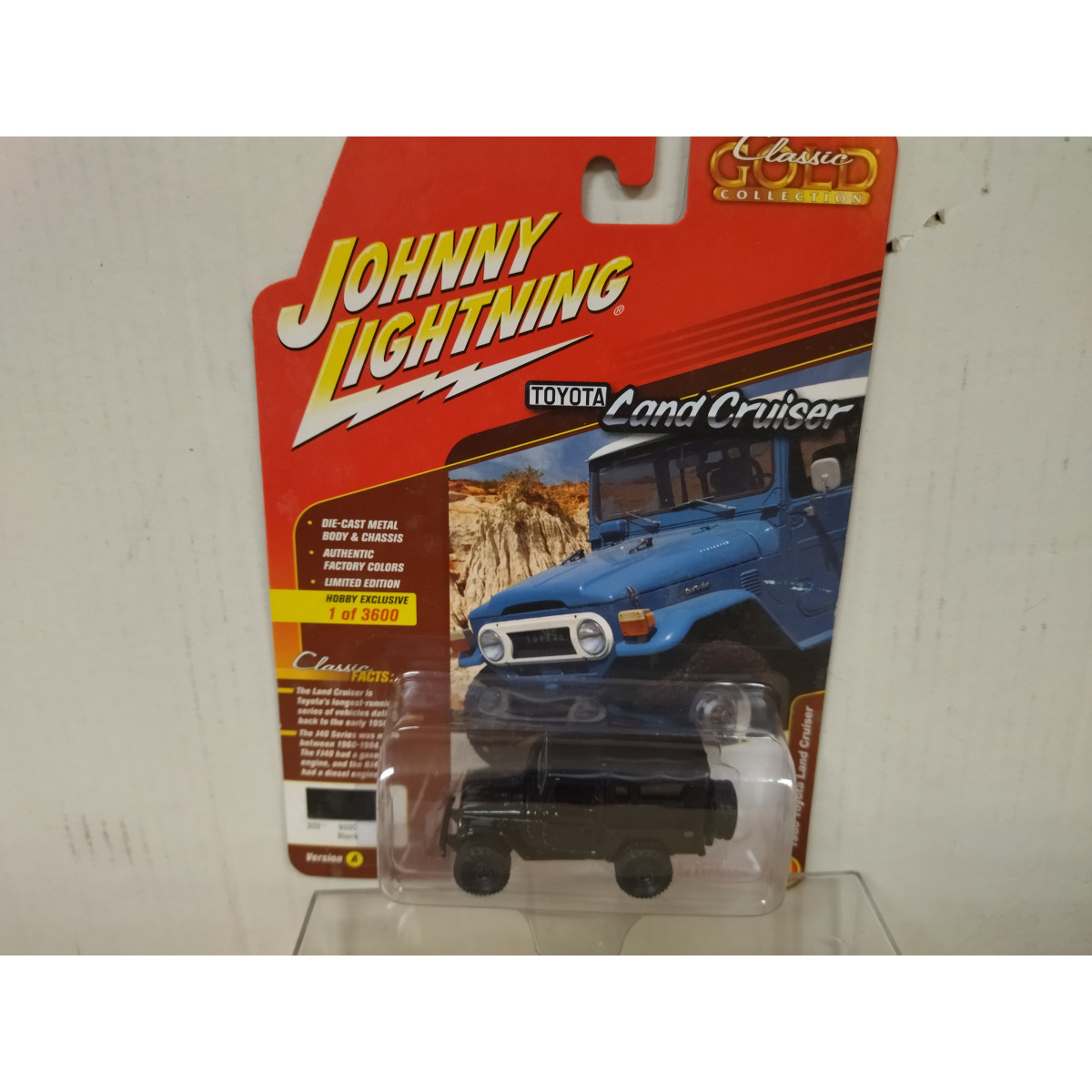 TOYOTA LAND CRUISER FJ 1980 BLACK CLASSIC GOLD 1:64 JOHNNY LIGHTNING ...