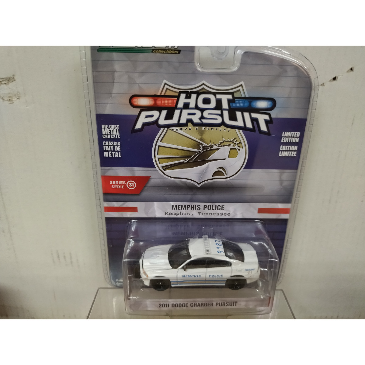 DODGE CHARGER 2011 PURSUIT USA POLICE MEMPHIS TENNESSEE 1:64 GREENLIGHT ...