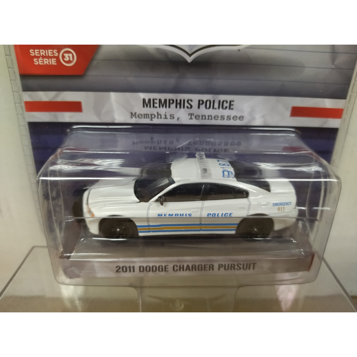 DODGE CHARGER 2011 PURSUIT USA POLICE MEMPHIS TENNESSEE 1:64 GREENLIGHT ...