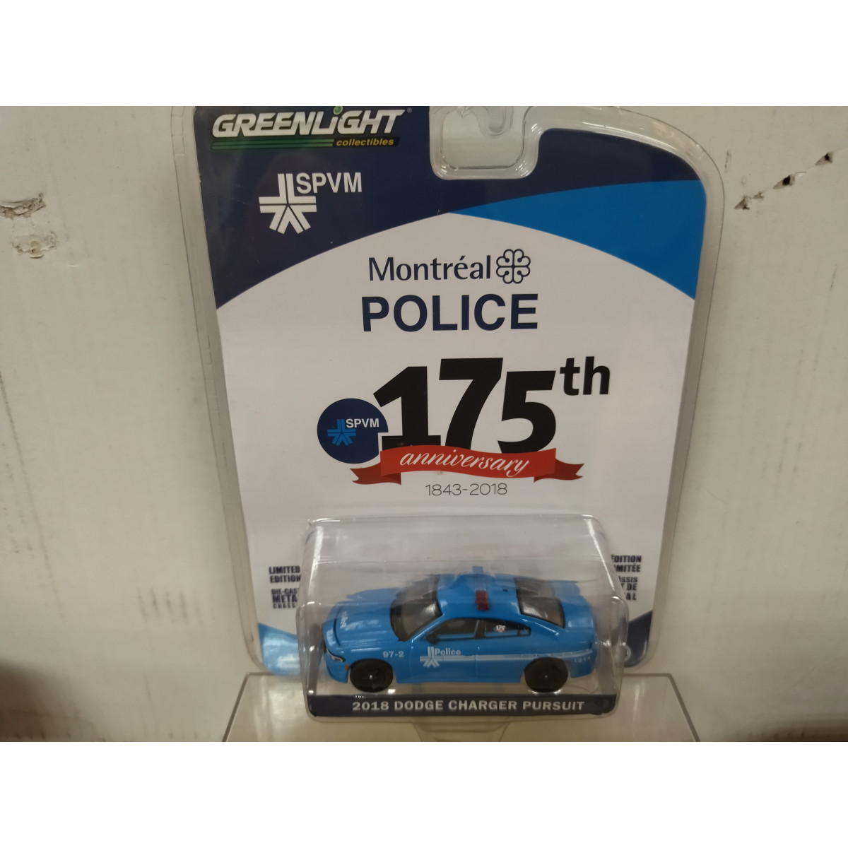 DODGE CHARGER 2018 PURSUIT POLICE CANADA MONTREAL 75TH ANNIV. 1:64 ...