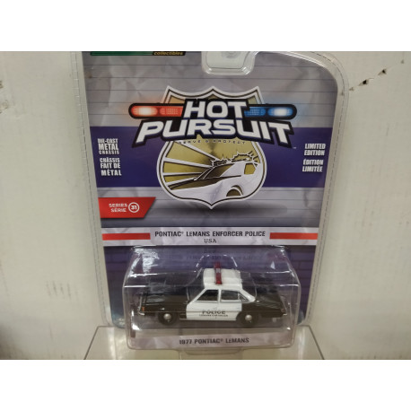 PONTIAC LEMANS 1977 USA POLICE ENFORCER 1:64 GREENLIGHT - BCN STOCK CARS