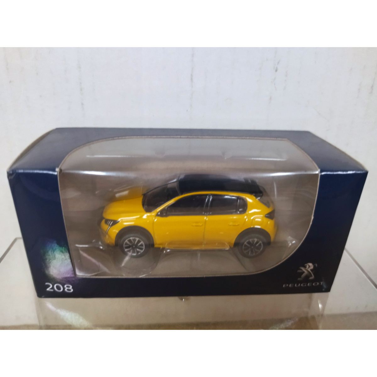 PEUGEOT 208 2019 YELLOW apx 1:64 NOREV 3 INCHES (7,5cm) - BCN STOCK CARS