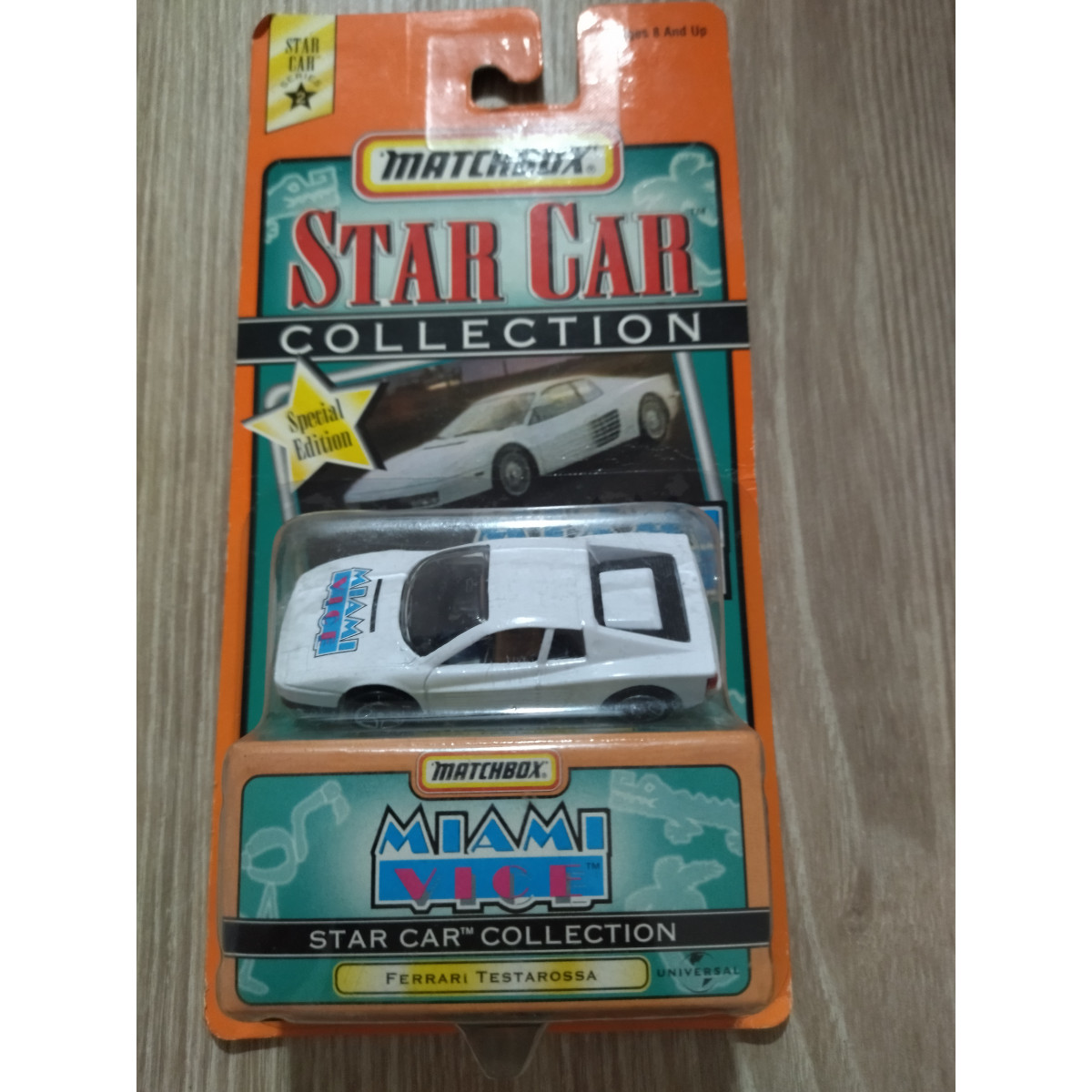 FERRARI TESTAROSSA MIAMI VICE STAR CAR COLLECTION 1:64 MATCHBOX BOX ...