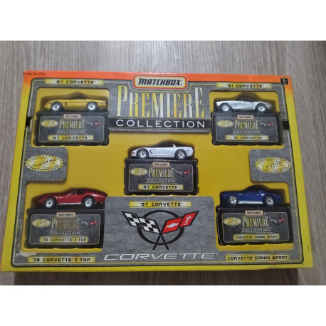 CHEVROLET CORVETTE 5 CARS PREMIERE COLLECTION 1:64 MATCHBOX - BCN STOCK ...
