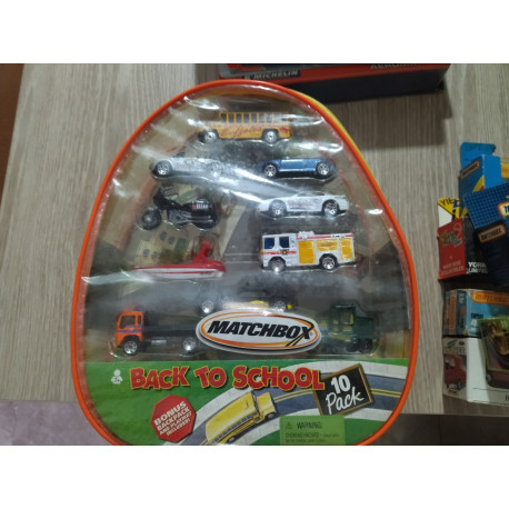 10 PACK BACK TO SCHOOL 1:64 MATCHBOX - BCN STOCK CARS