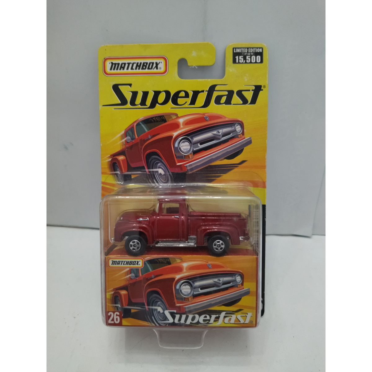 FORD F-100 1956 DARK RED SUPERFAST n26 1:64 MATCHBOX - BCN STOCK CARS