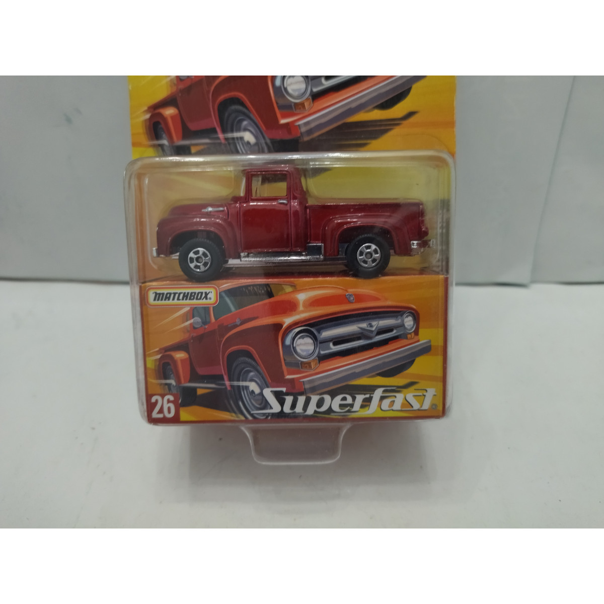 FORD F-100 1956 DARK RED SUPERFAST n26 1:64 MATCHBOX - BCN STOCK CARS