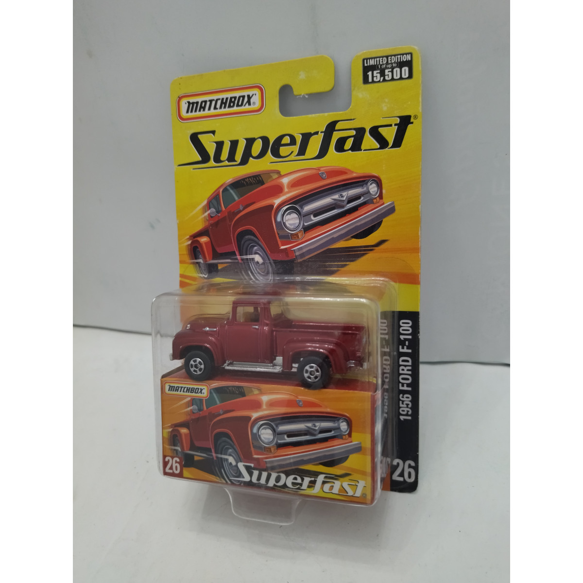 FORD F-100 1956 DARK RED SUPERFAST n26 1:64 MATCHBOX - BCN STOCK CARS