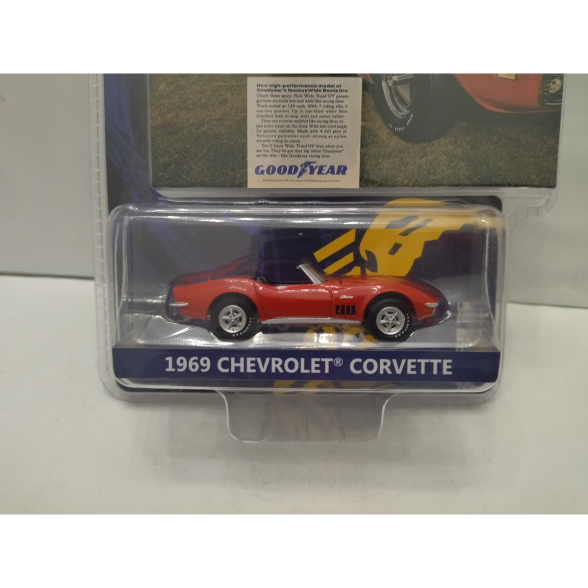 CHEVROLET CORVETTE C3 1969 WIDE BOOTS GT GOOD YEAR 1:64 GREENLIGHT ...