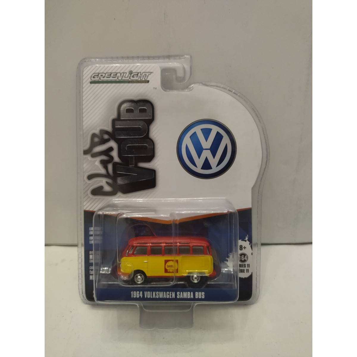 VOLKSWAGEN T1 1964 SAMBA BUS SHELL 1:64 GREENLIGHT - BCN STOCK CARS