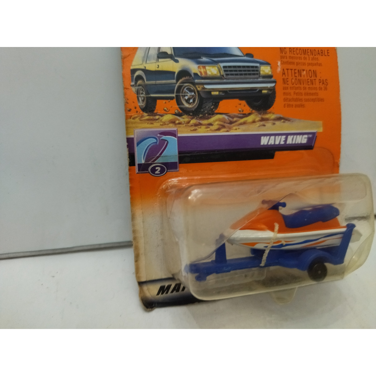 WAVE KING WATERCRAFT W/LIFT/MOTO ACUATICA CON REMOLQUE MB8 MATCHBOX NEW ...
