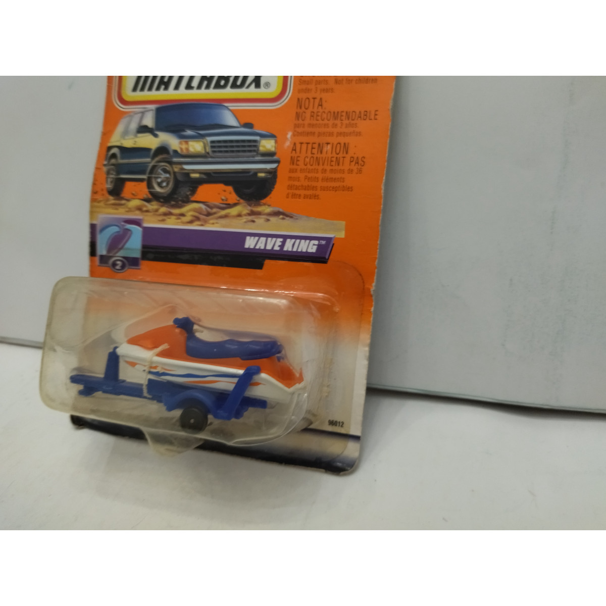 WAVE KING WATERCRAFT W/LIFT/MOTO ACUATICA CON REMOLQUE MB8 MATCHBOX NEW ...