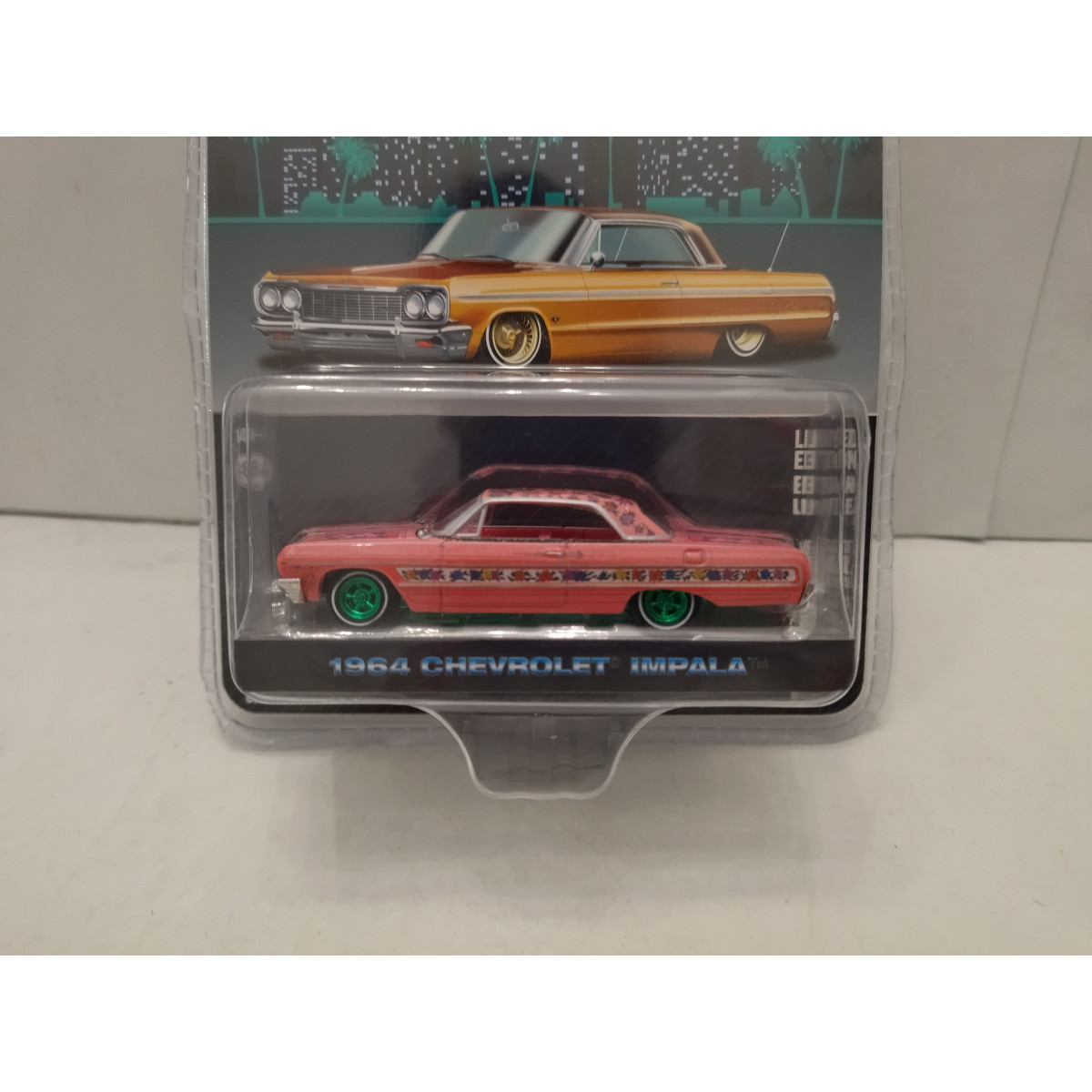 CHEVROLET IMPALA 1964 CALIFORNIA LOWRIDERS GREENMACHINE 1:64 GREENLIGHT ...