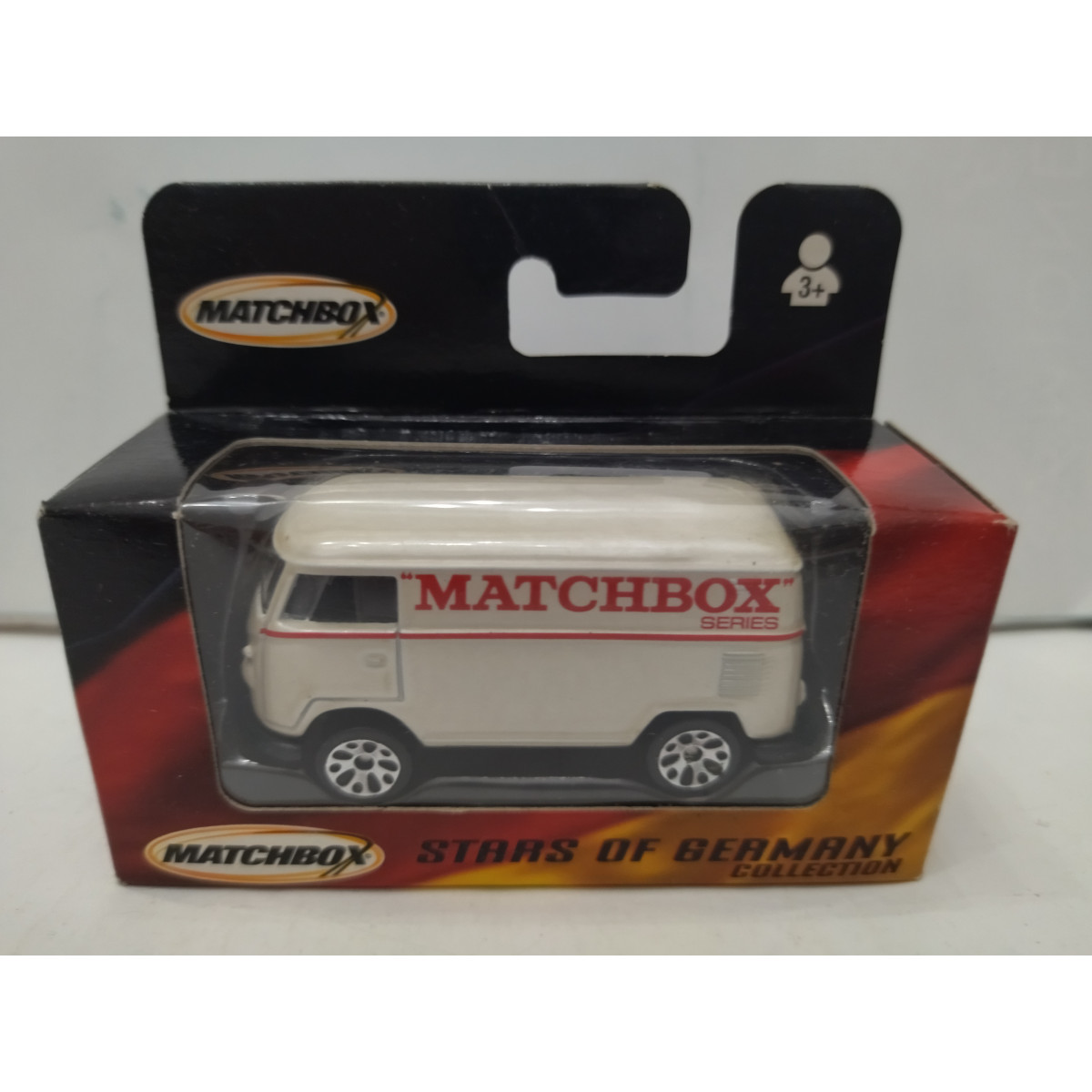 VOLKSWAGEN T1 TRANSPORTER STARS OF GERMANY 1:64 MATCHBOX BOX USADA/V ...