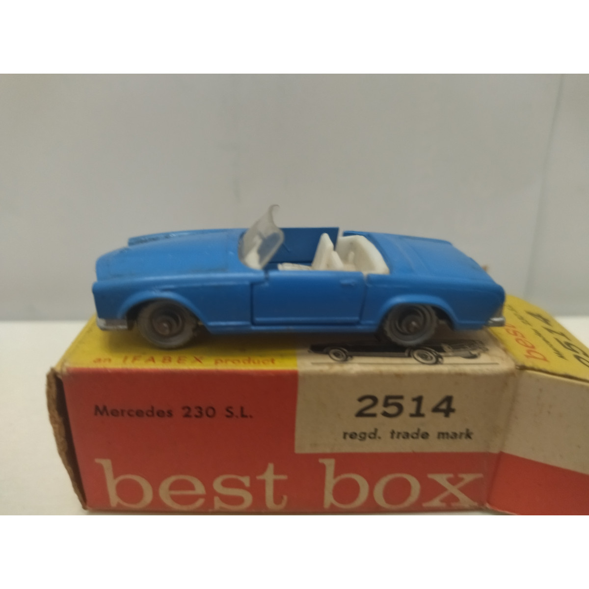 MERCEDES-BENZ W113 230SL BLUE 1:66/apx 1:64 BEST BOX 2514 HOLLAND BOX ...