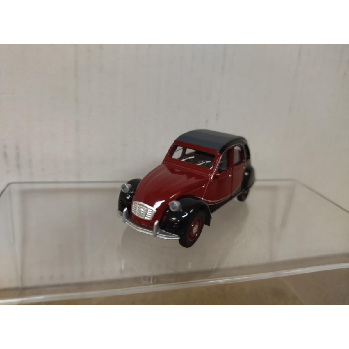 CITROEN 2CV 6 1982 CHARLESTON RED/BLACK apx 1:64 NOREV 3 INCHES (7,5cm ...