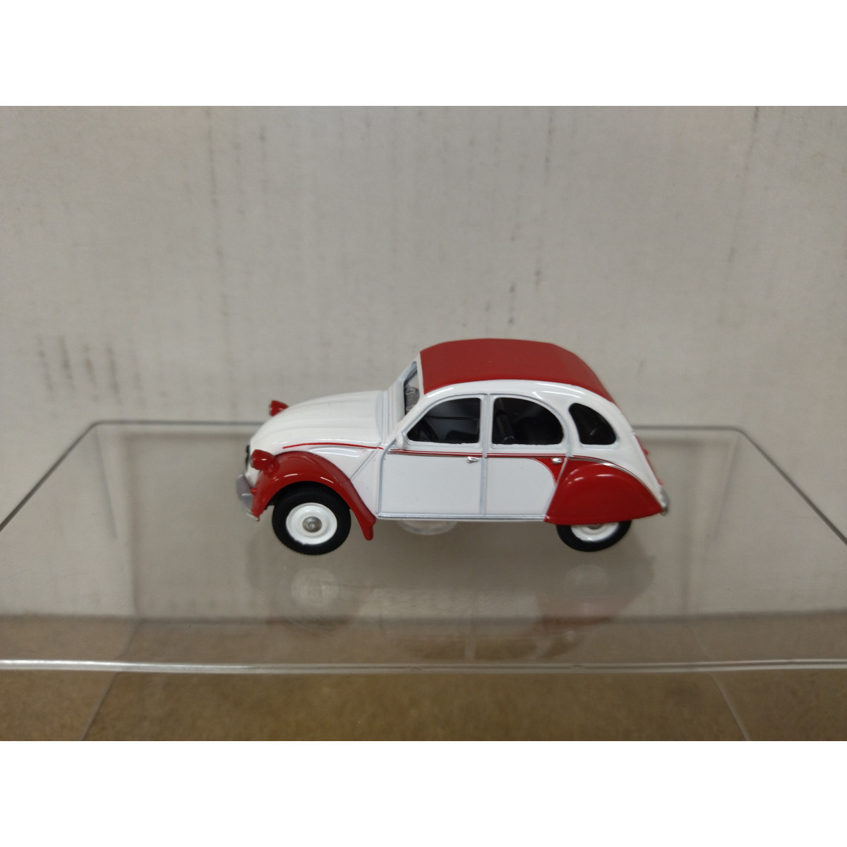 CITROEN 2CV 1986 DOLLY WHITE & RED apx 1:64 NOREV 3 INCHES (7,5cm ...